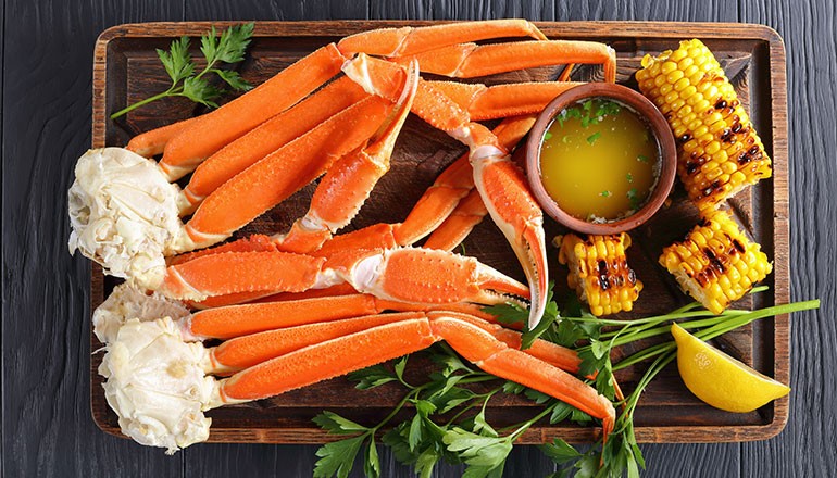 Snow Crab Leg Dinner at Home